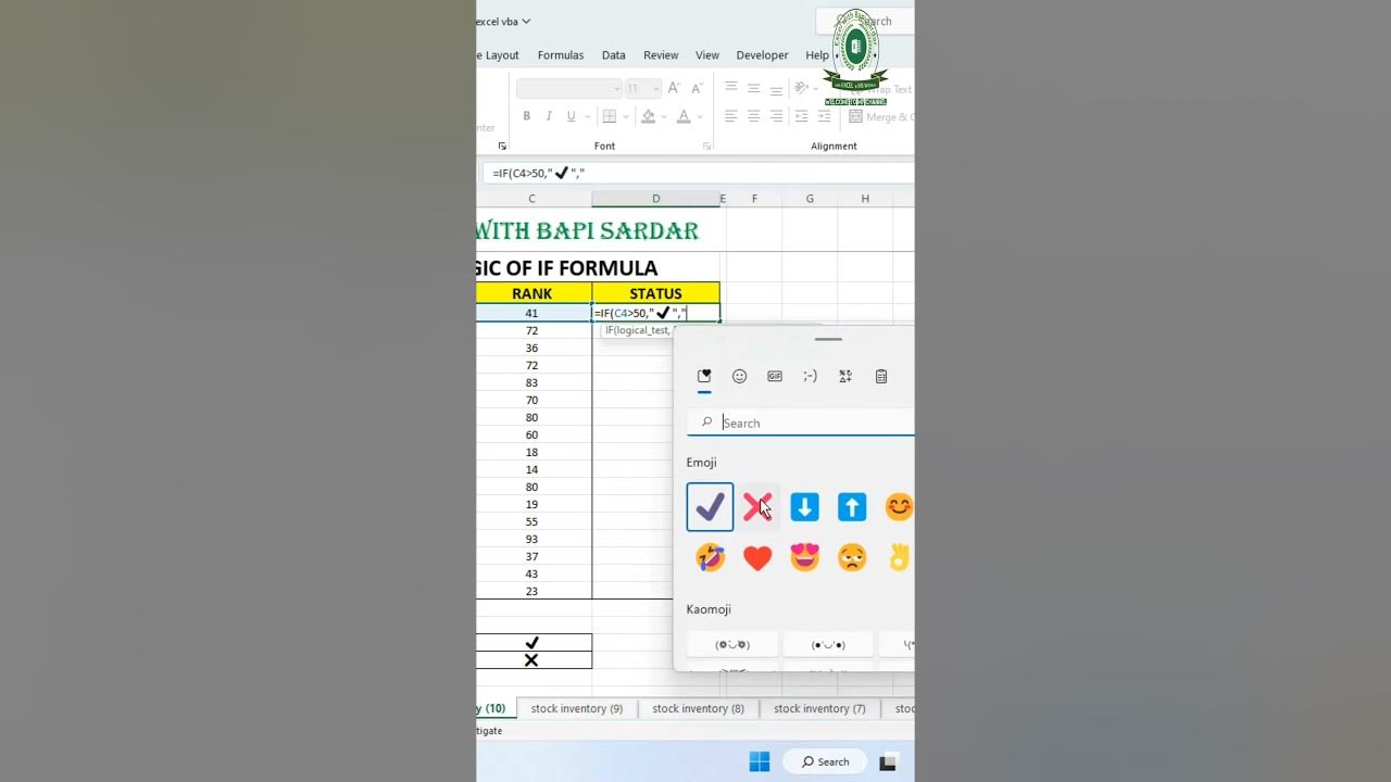 If Formula In Microsoft Excel Reels Msexcel Exceltricks Viralreels Excelclasses