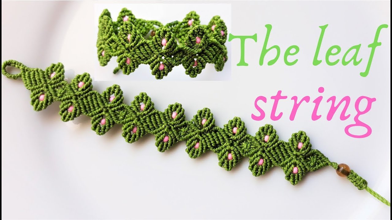 The leaf string macrame - Diy tutorial - Foglie macramè - YouTube