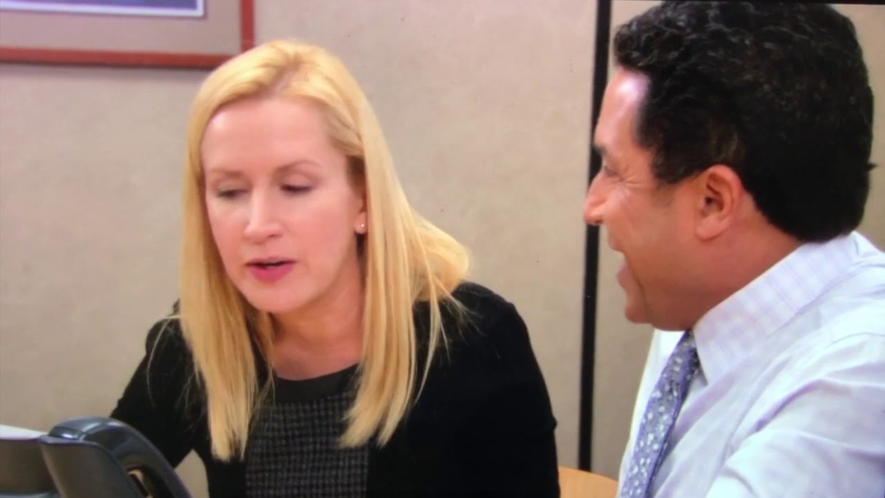 The Office - Oscar and Angela leave a voicemail for the state senator ...