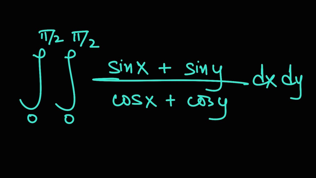 A beautifully symmetric double integral resulting in an important ...