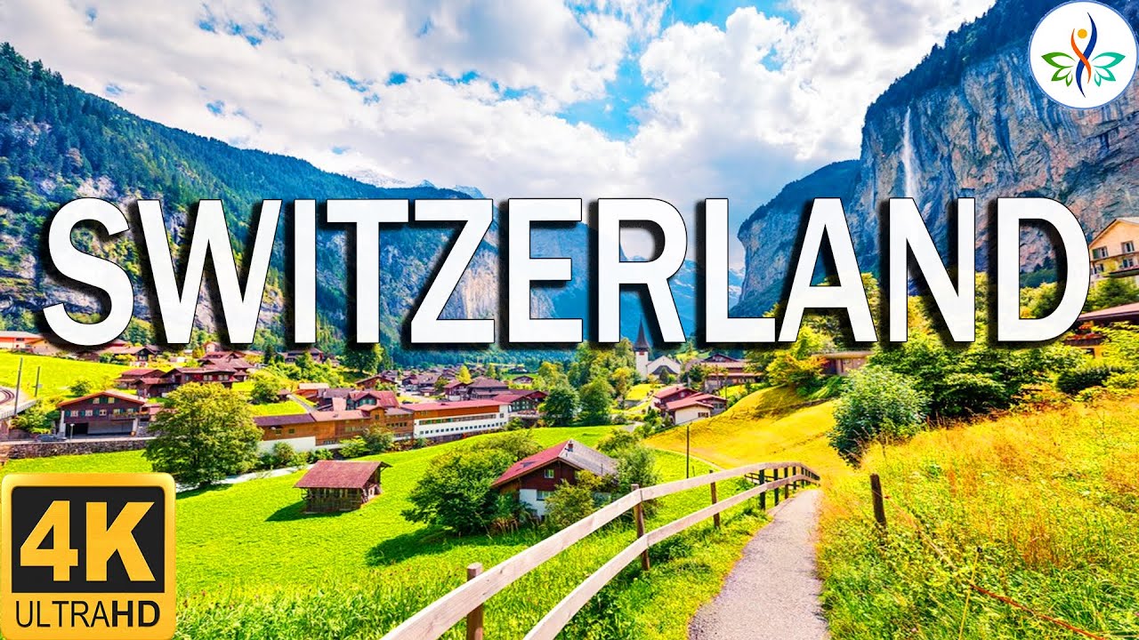 FLYING OVER SWITZERLAND 4K UHD-Beautiful Nature Scenery with Relaxing ...