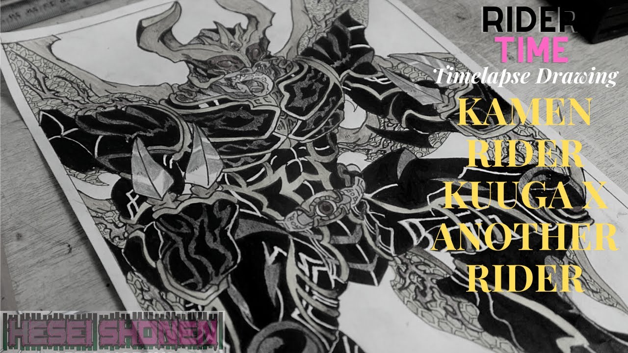 Another Ultimate Kuuga timelapse manual drawing - YouTube