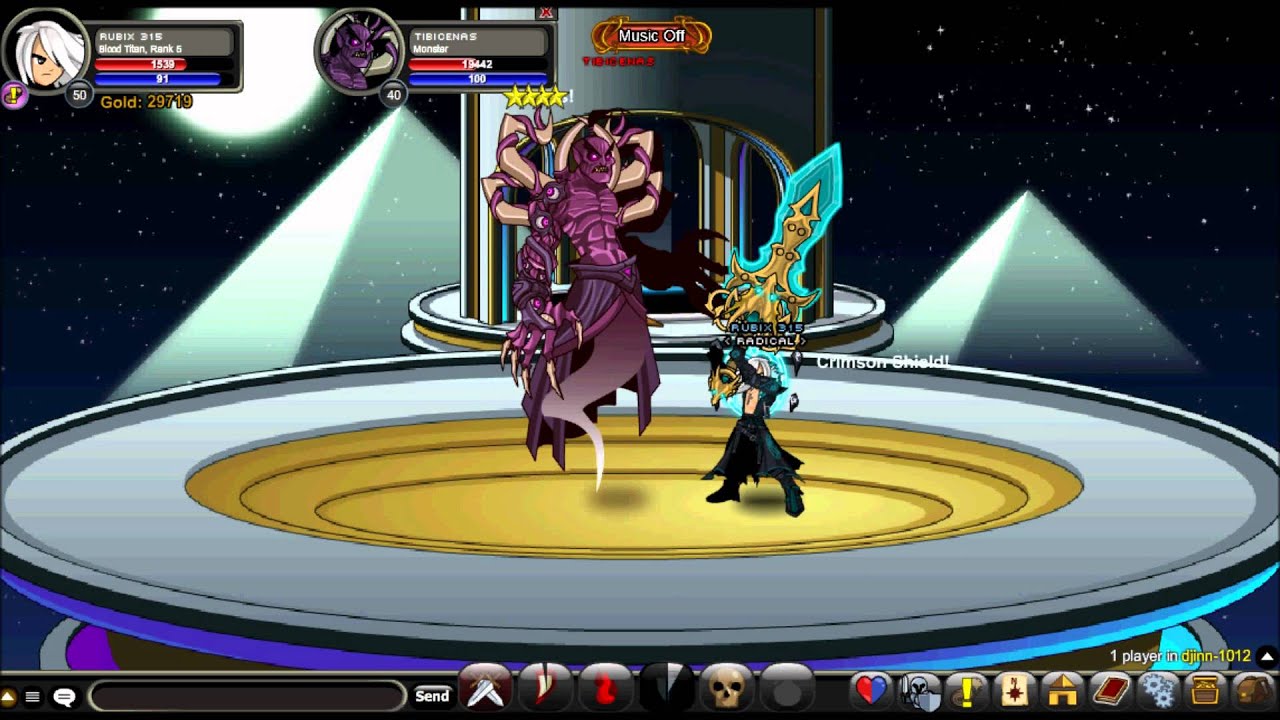 AQW [Rubix] Solos Tibicenas With Blood Titan - YouTube