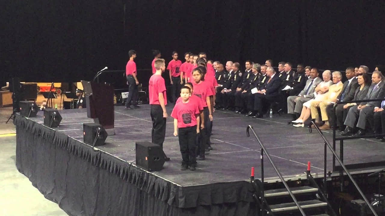 NYPD Youth Police Academy YPA Graduation IS 145 Queens North Drill Team ...