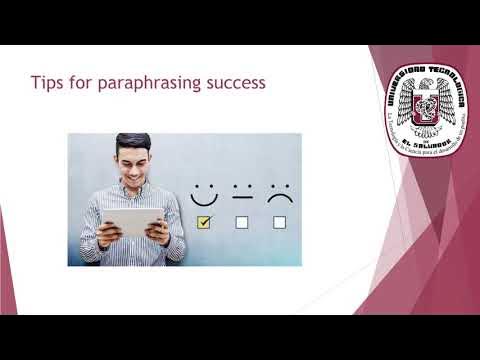 PARAPHRASING TECHNIQUE - YouTube