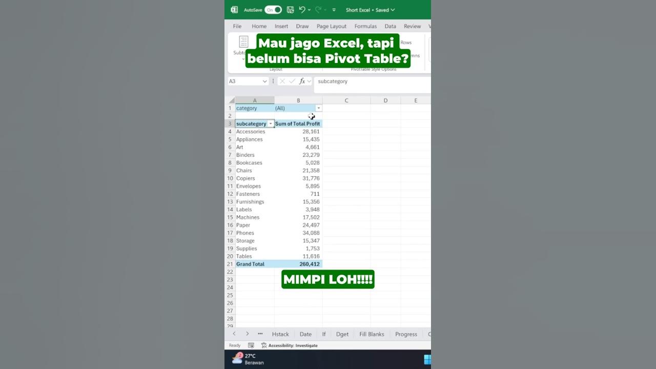 📊 Rahasia Pivot Table: Data Berantakan Jadi Insight Keren! 🚀 #excel #exceltips - YouTube