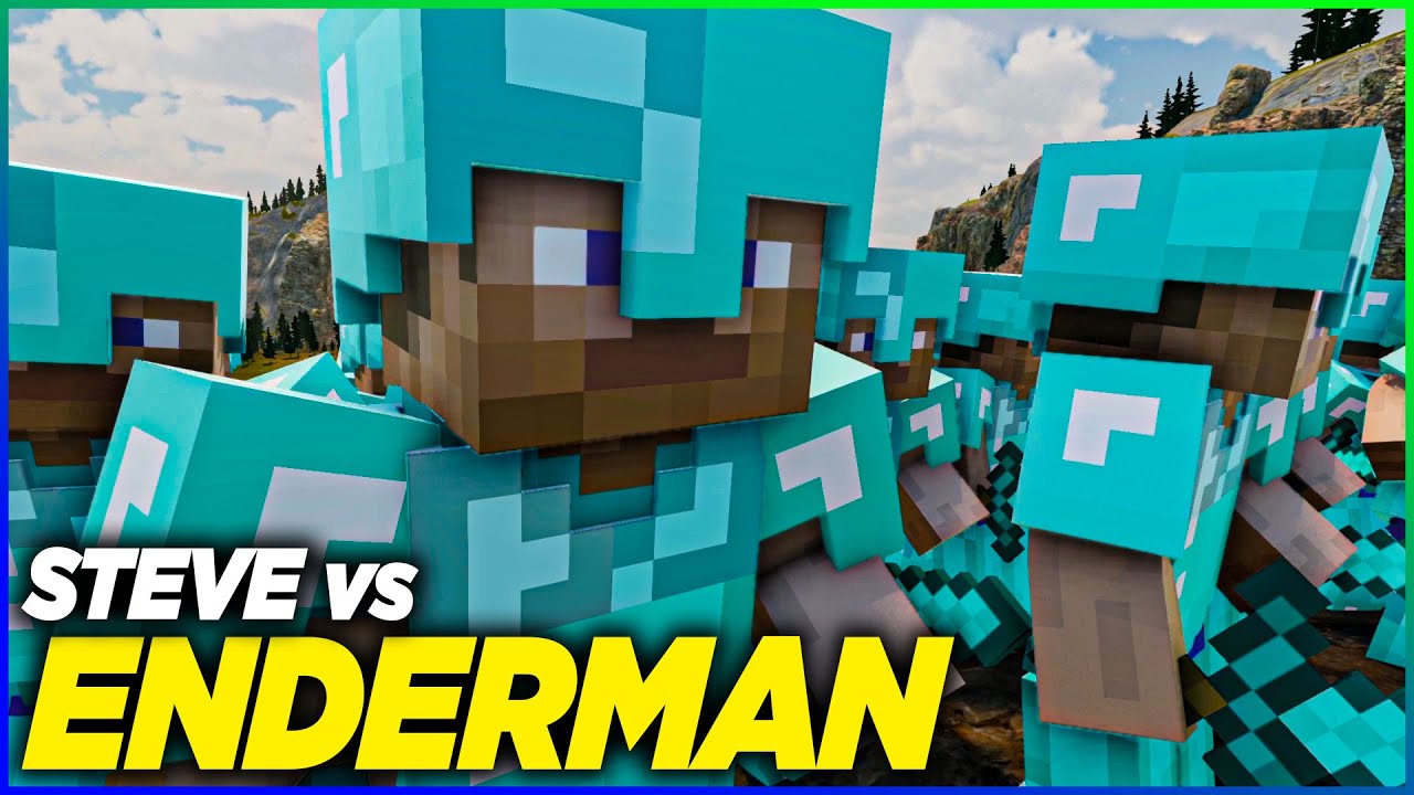 Steve vs ENDERMAN | Batalha em Minecraft - YouTube