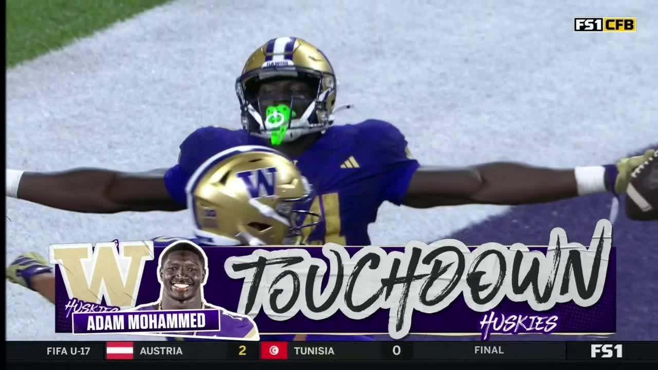 Adam Mohammed's Second TD of the Night vs. Purdue | Washington Football ...