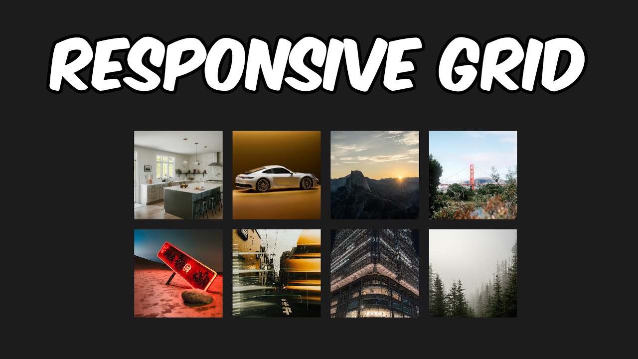 Build A Responsive Gallery In HTML & CSS - YouTube