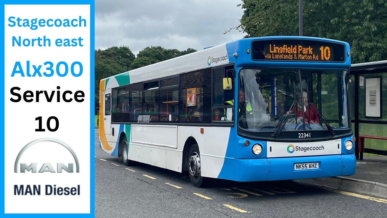 *Lovely Kickdown* Stagecoach Northeast MAN 18.220LF Alx300 22341 (NK55 ...