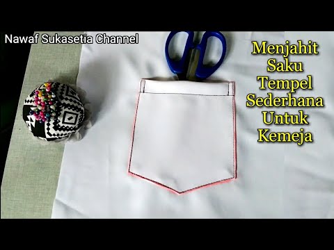 Cara Menjahit Saku Tempel kemeja Sederhana - YouTube