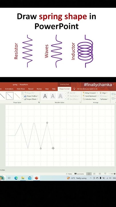 how to make spring shape in PowerPoint #powerpoint #scientificillustrations #finallychamka - YouTube