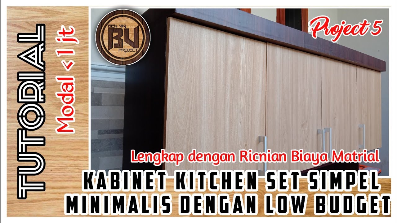Cara membuat Kabinet Kitchen set Simpel dan Minimalis - YouTube