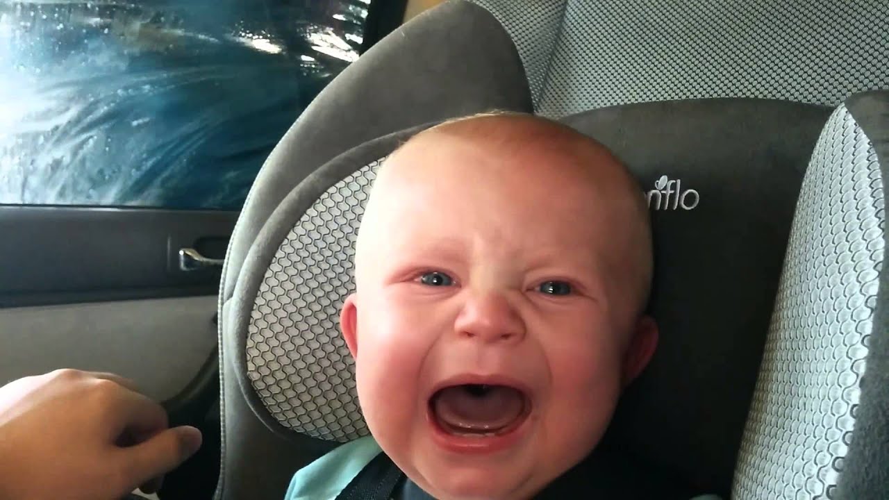 Baby's first car wash (so sad) - YouTube