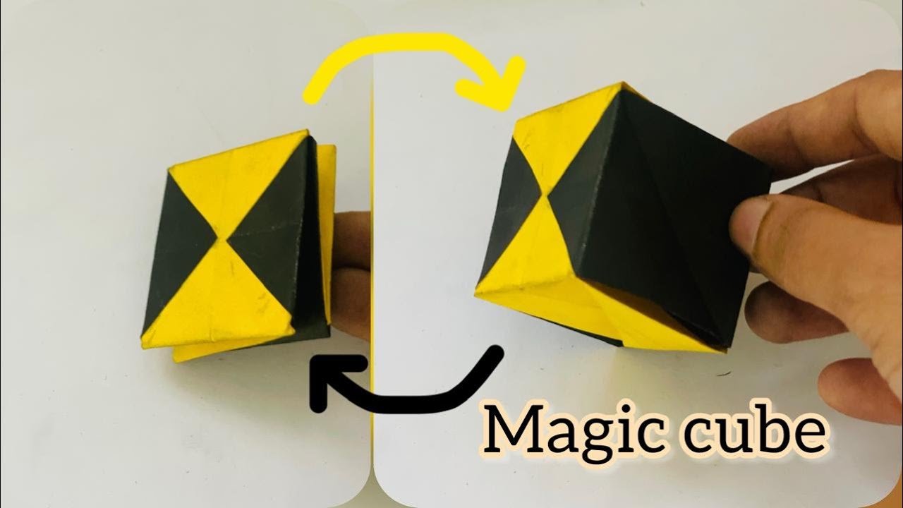 magic cube | origami | paper craft | how to make paper magic cube - YouTube