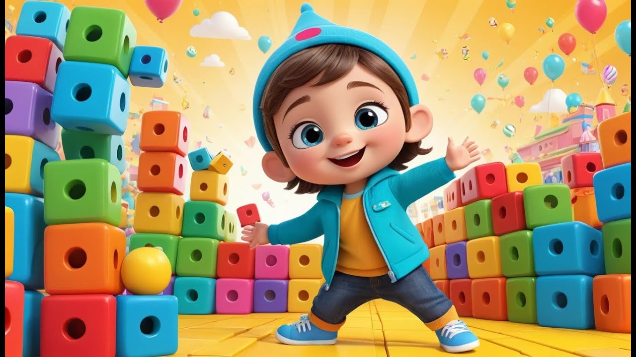 London Bridge is Falling Down – Baby Helps the Cat with Building Blocks ...