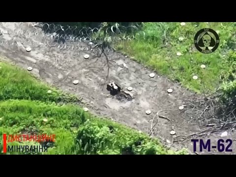 Robot for remote mining with anti-tank mines TM-62. 28th brigade of ...