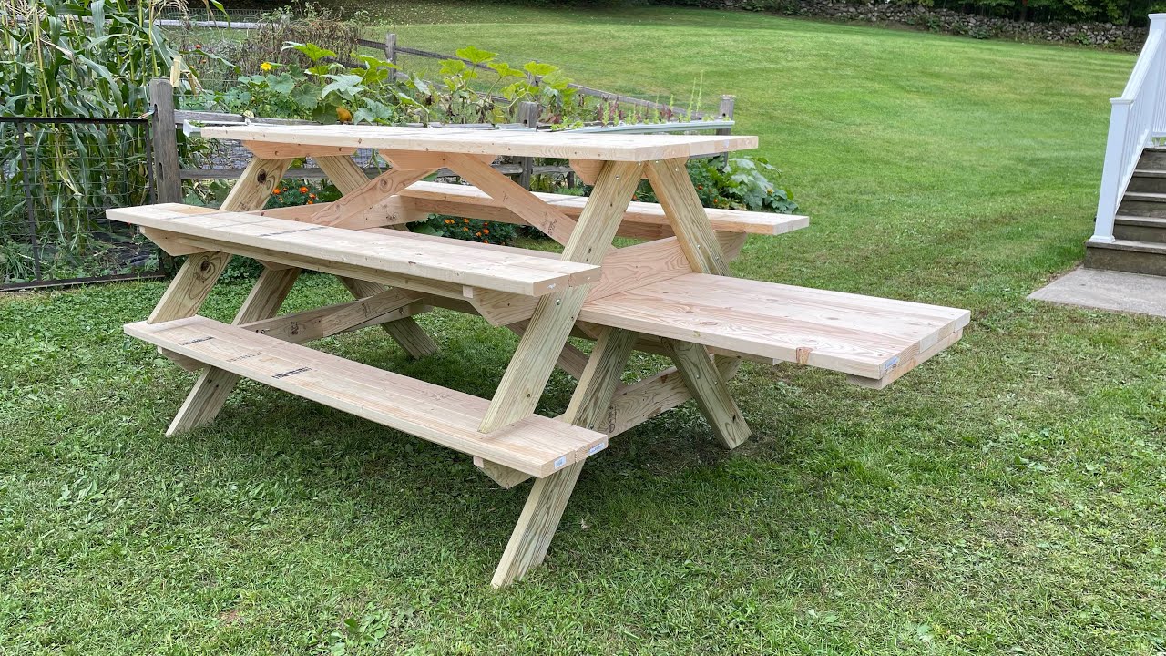 Time to build some picnic tables. Can I get them done before the guests ...
