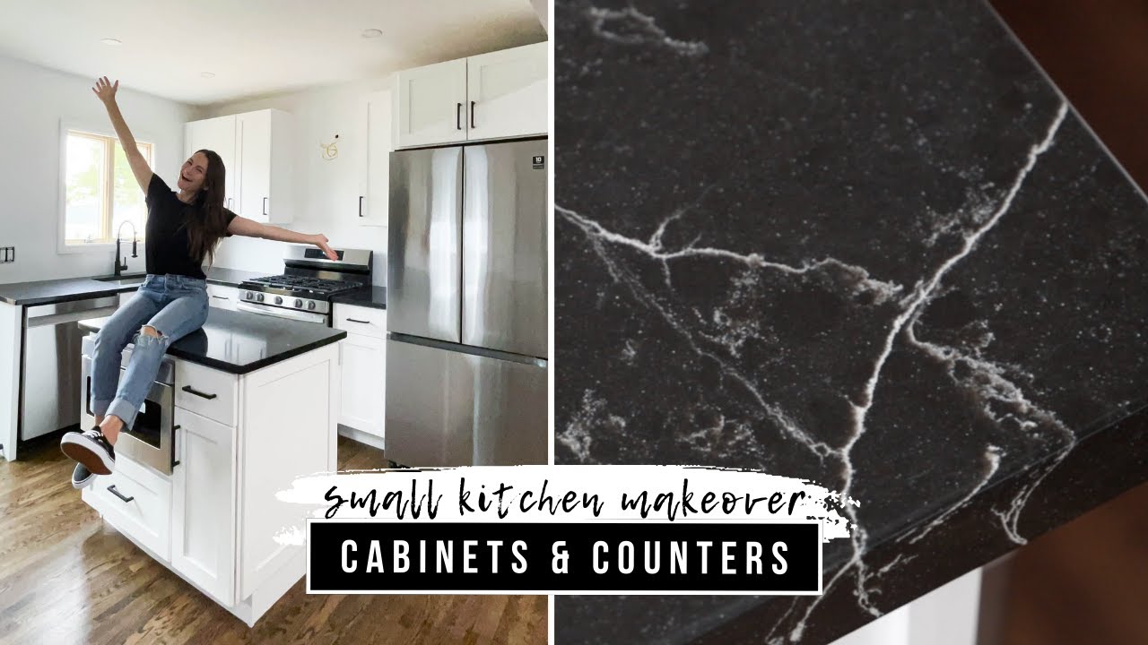 INSTALLING CABINETS IN MY KITCHEN || DIY SMALL KITCHEN MAKEOVER PT. 2 ...