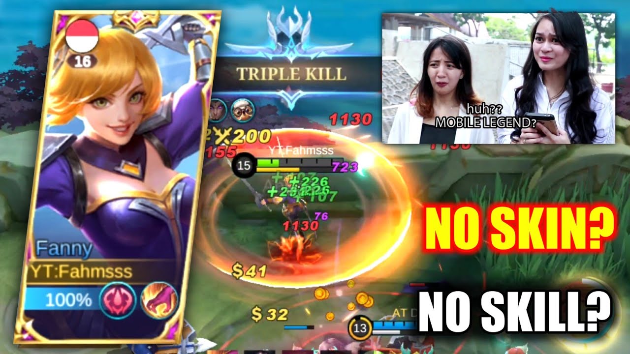 FANNY NO SKIN NO SKILL? Mobile Legends - YouTube