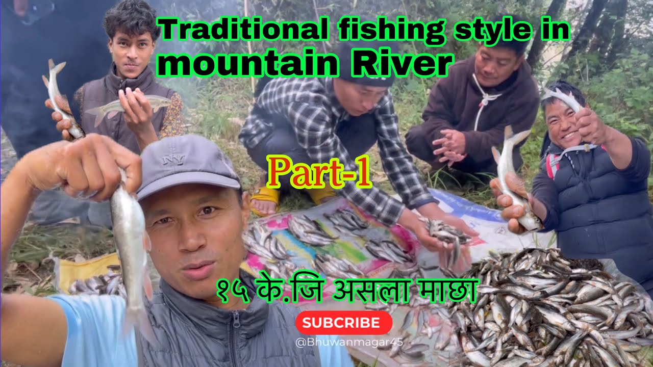 Traditional fishing 🎣🐠🐟 Style in mountain River|| Amazing Asala fishing ...