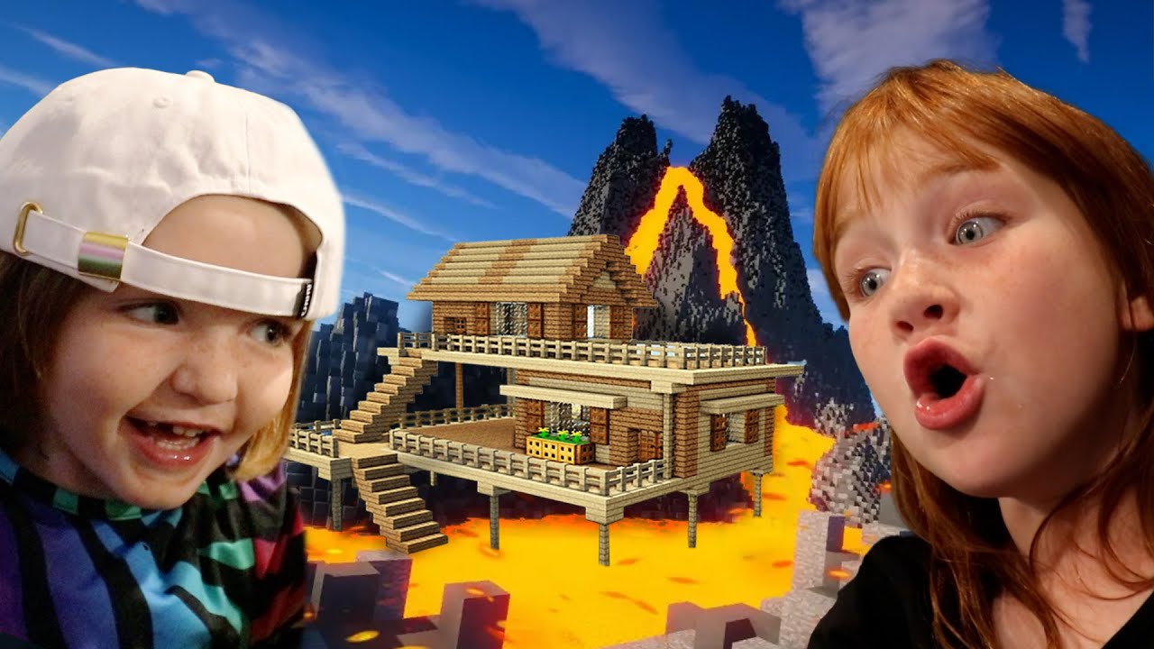 LAVA HOUSE TOUR!! Adley and Niko explore our Volcano Neighborhood & ALL ...