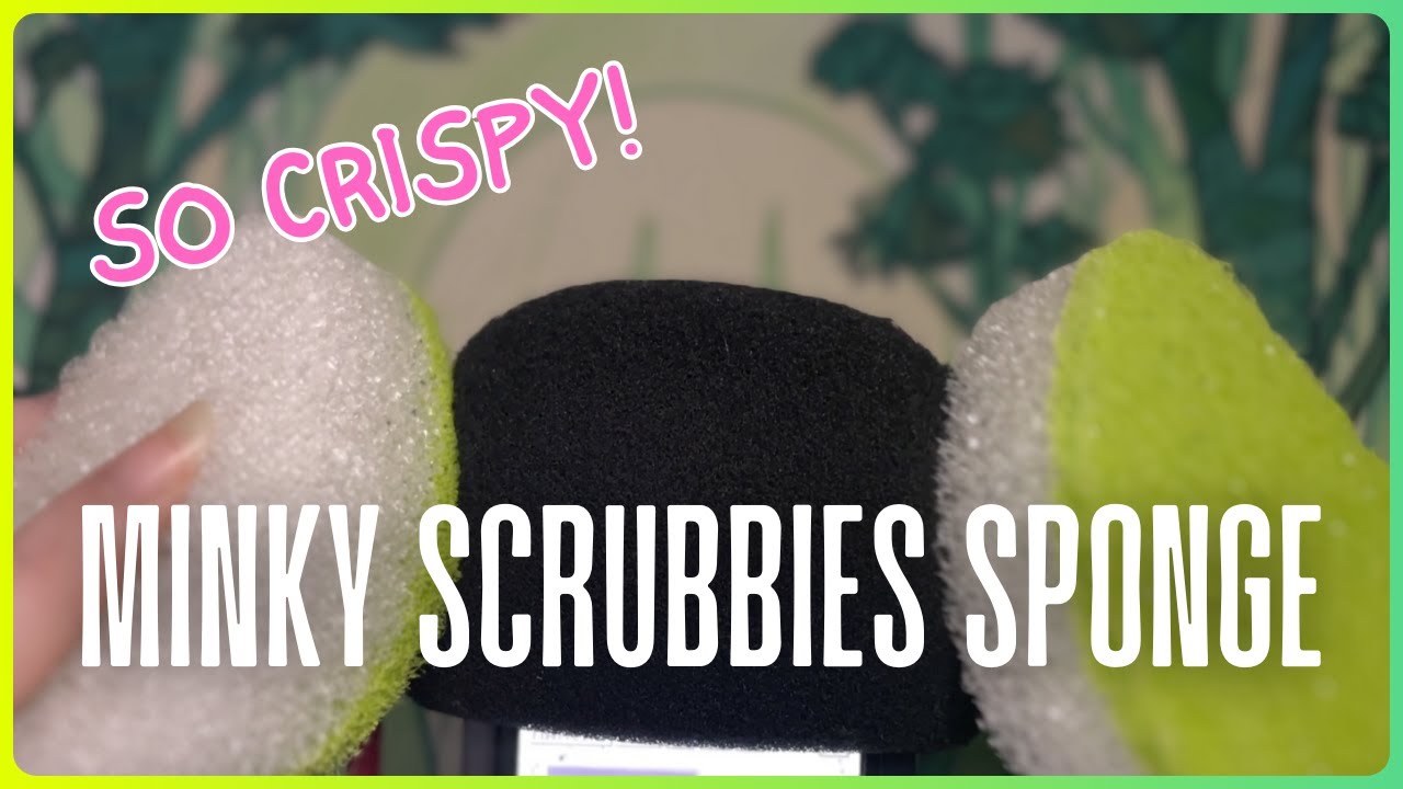 ASMR Crispy Sponge Scratching w/ Minky Scrubbies | Fast & Aggressive ...