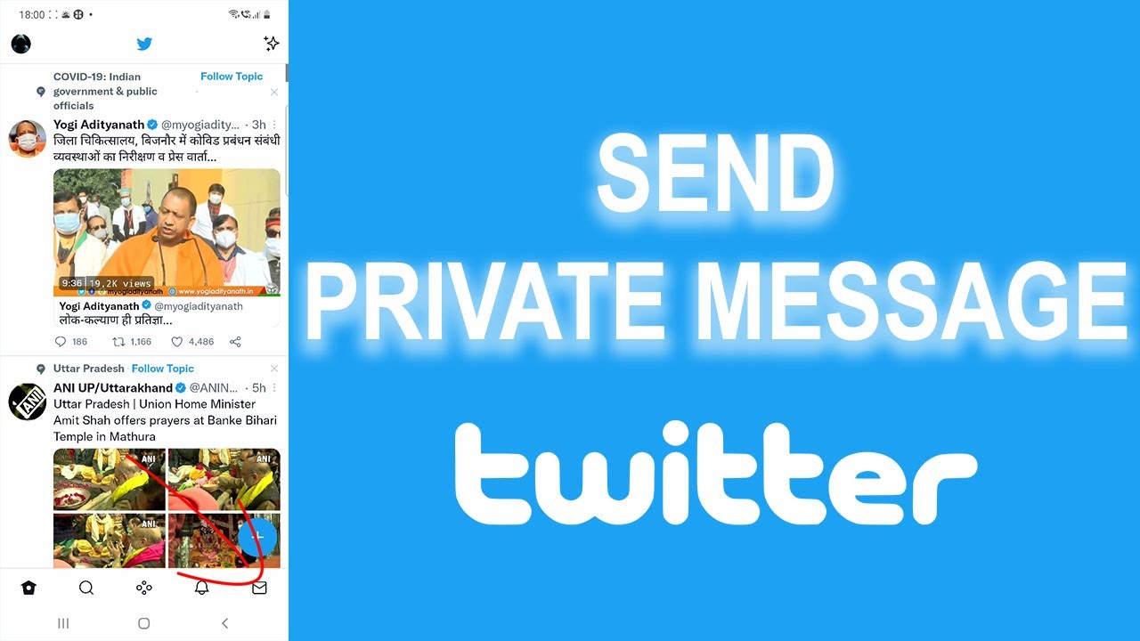 How to Send Private Message in Twitter on Android, iPhone or iPad - YouTube