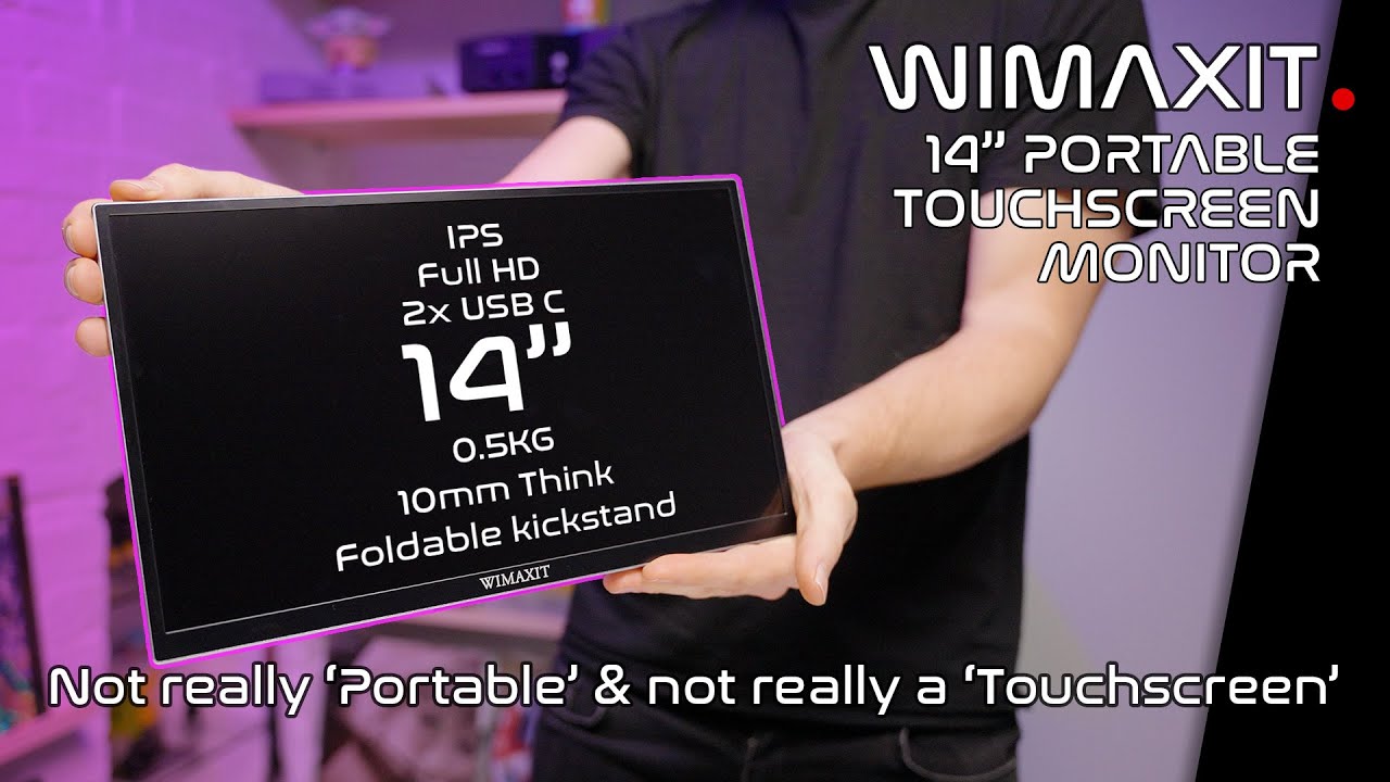 WIMAXIT 14" Portable Touchscreen Monitor | 2023 REVIEW | Connecting to ...
