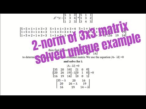 Matrix Norm | Numerical Methods - YouTube