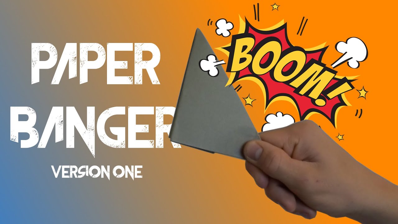How to make a PAPER BANGER - Version 1 (easy popper/flapper) - YouTube