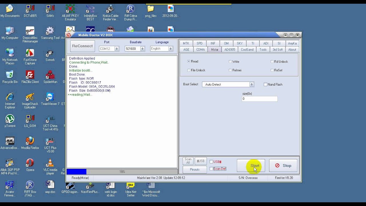how to read mstar flash file by Mobile Doctor Box V2 - YouTube