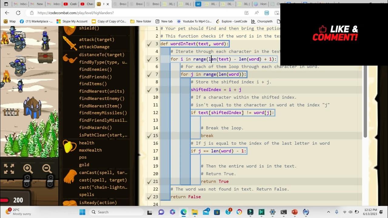 Highlanders in Codecombat Python - YouTube