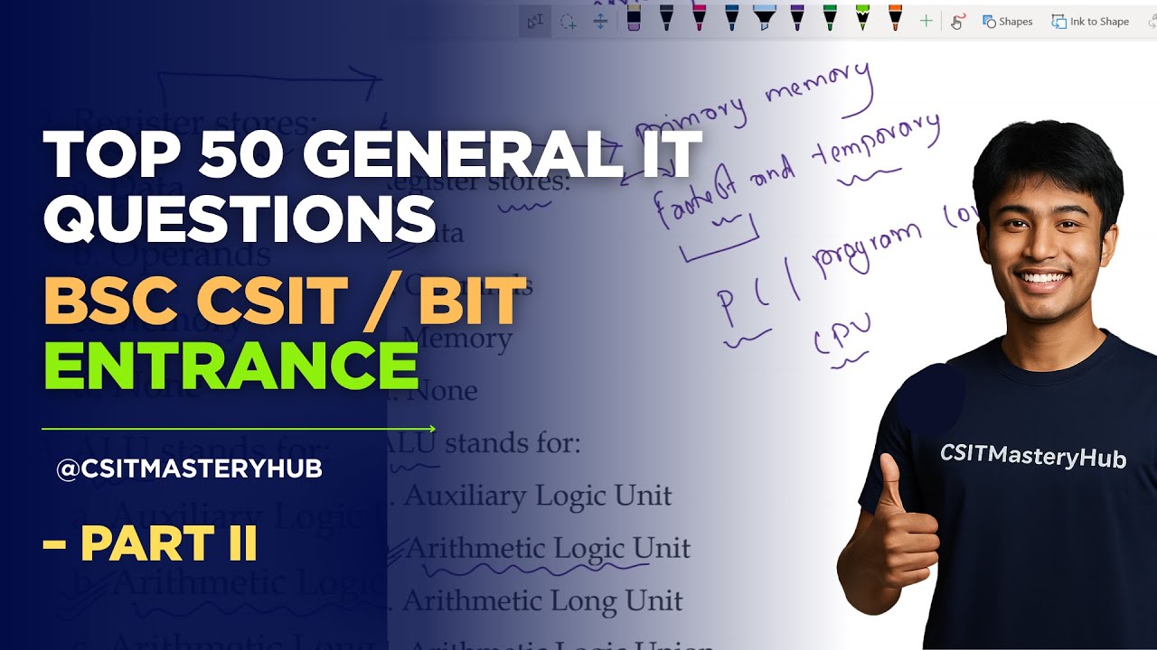 Top 50 General IT Questions – Part 2 | BSc CSIT / BIT Entrance 2082 ...