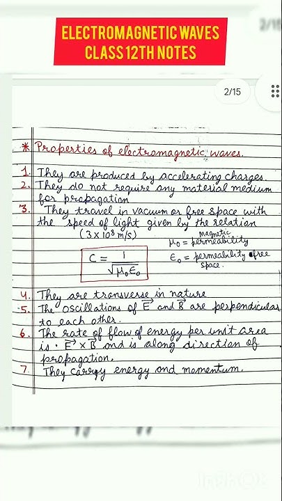 Electromagnetic waves class12th|Properties of electromagnetic waves# ...