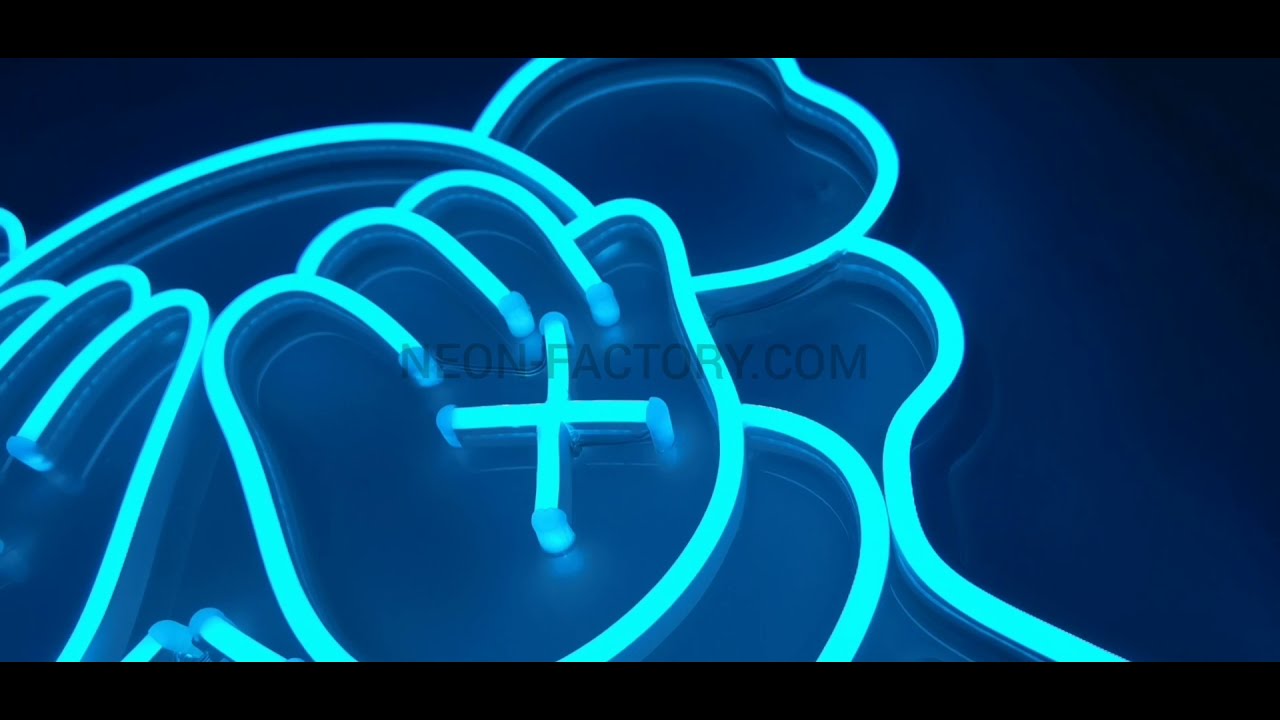 We made a wall art Kaws neon led sign - YouTube