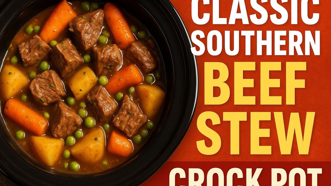 Classic Southern Beef Stew Crock Pot - YouTube