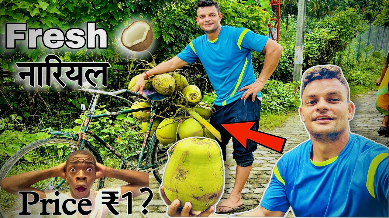 Fresh Coconut 🥥 Juice : Desi Style 🌴|| Rajat Fauji - YouTube