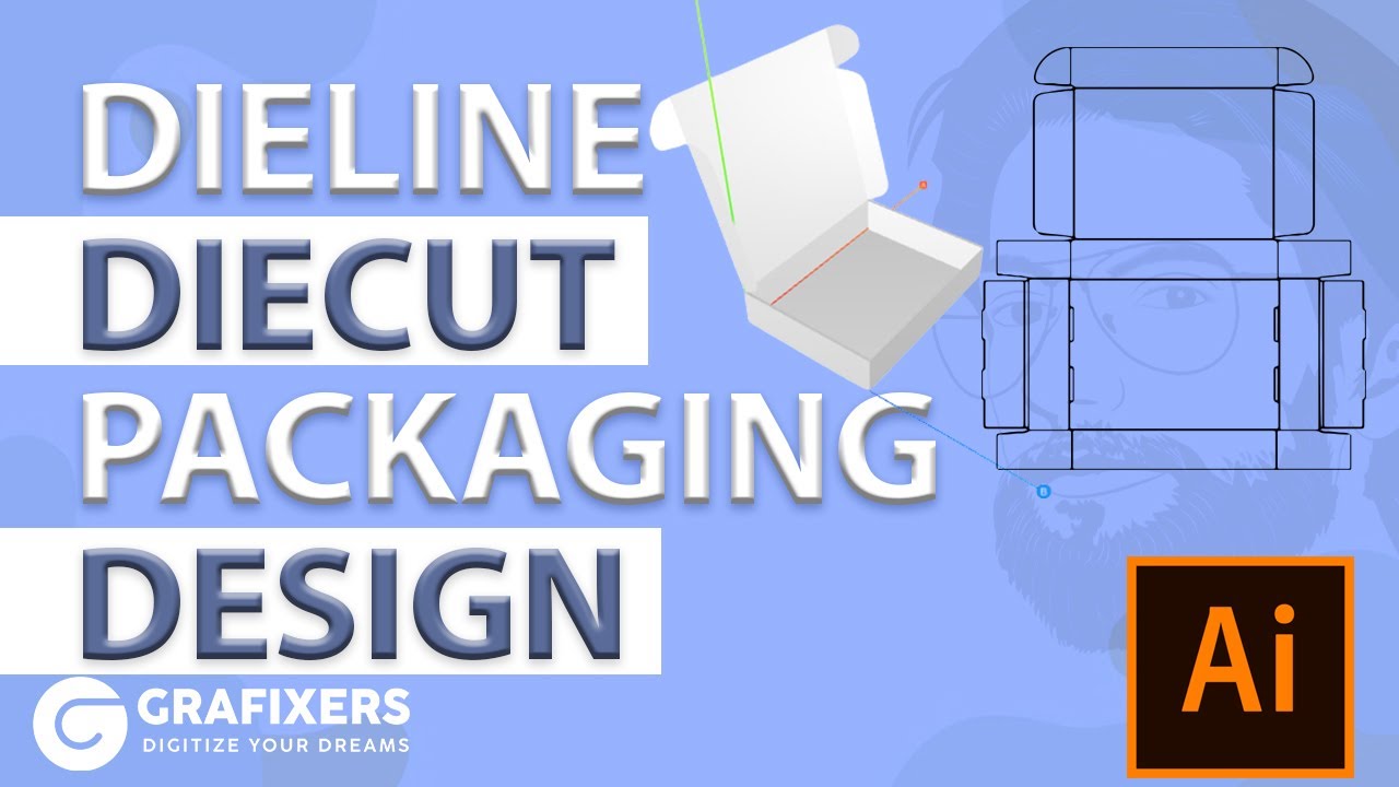 How to design DIELINE DIECUT for packaging and boxes - YouTube