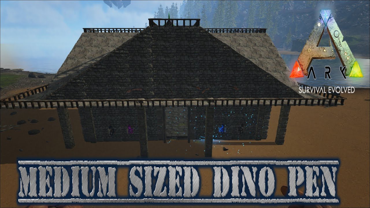 Ark Survival Evolved Medium Sized Dino Pen - YouTube