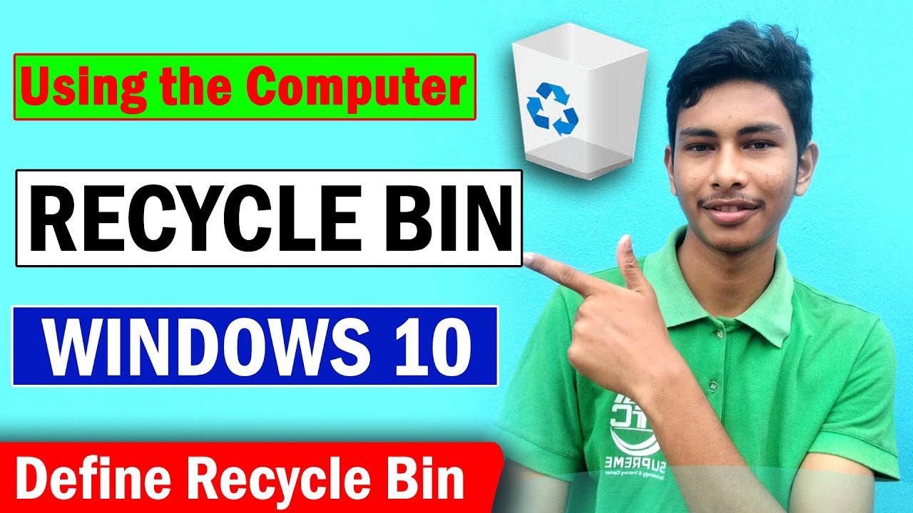 How to use Recycle Bin - Windows 10 | Basic Computer Course | What is ...