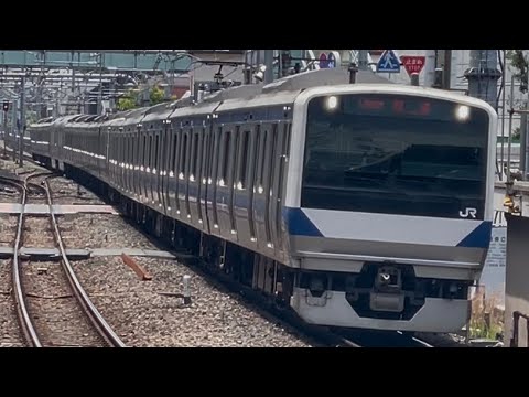 E531系0番台ｶﾂK459編成＋ｶﾂK417編成が回送電車として警笛を鳴らしながら北千住駅1番線を通過するシーン（回1283M）2025.6.6.10:59 - YouTube