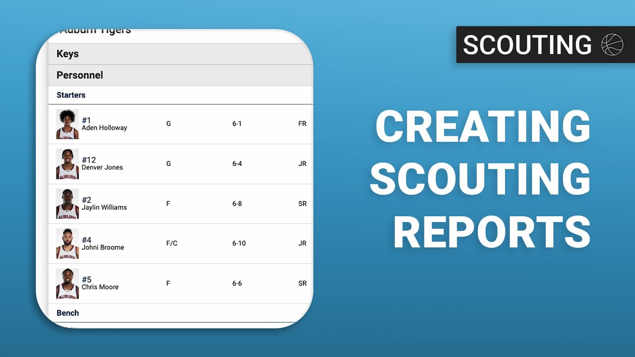 Creating Scouting Reports - Just Play Basketball - YouTube