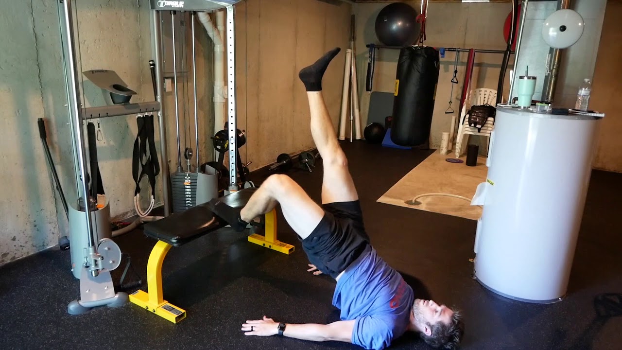 Bench Elevated SL Hip Bridge - YouTube