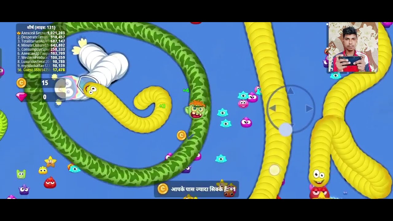 saamp wala game ll 💥🐉 ll worms gamer ll worms zone ll snake Game #gaming #snake #games #video ...