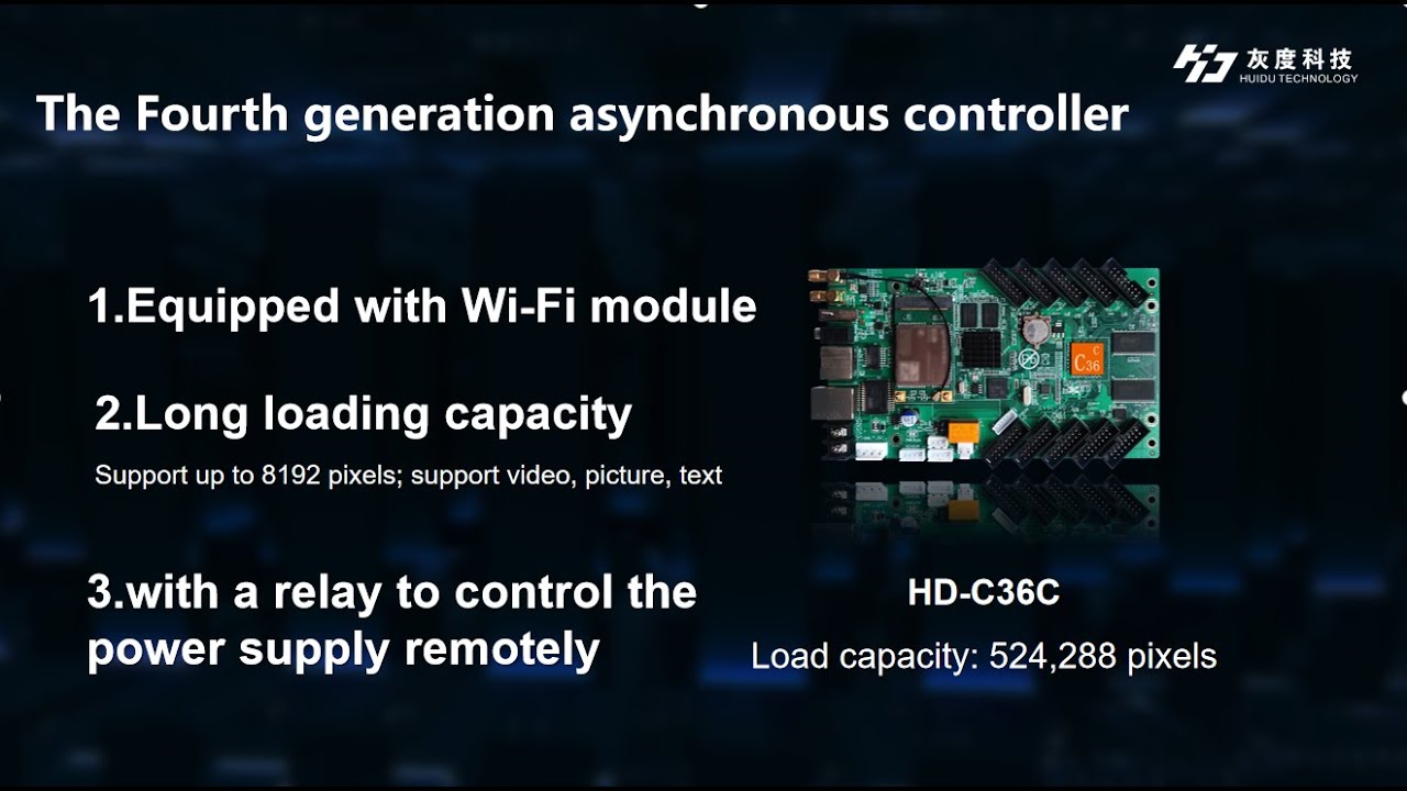 Huidu HDPlayer software LED screen controller C36C - YouTube