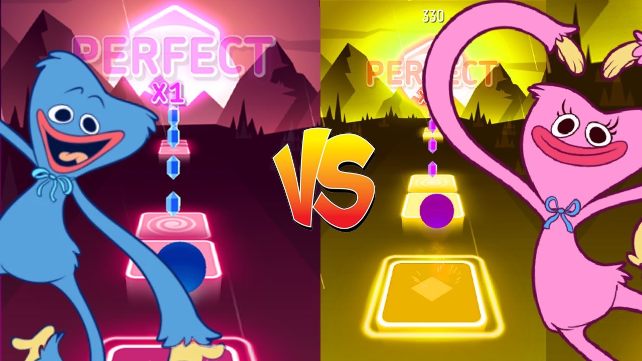 Huggy Wuggy VS Kissy Missy | Music Battle - Tiles Hop EDM Rush! - YouTube