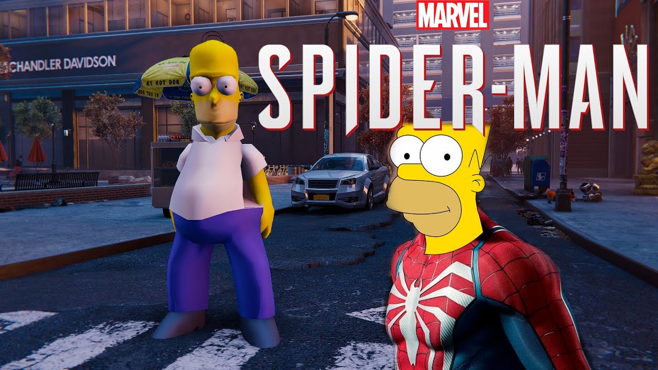 Marvel's Spider Man Remastered PC | Homero Simpson Mods - YouTube