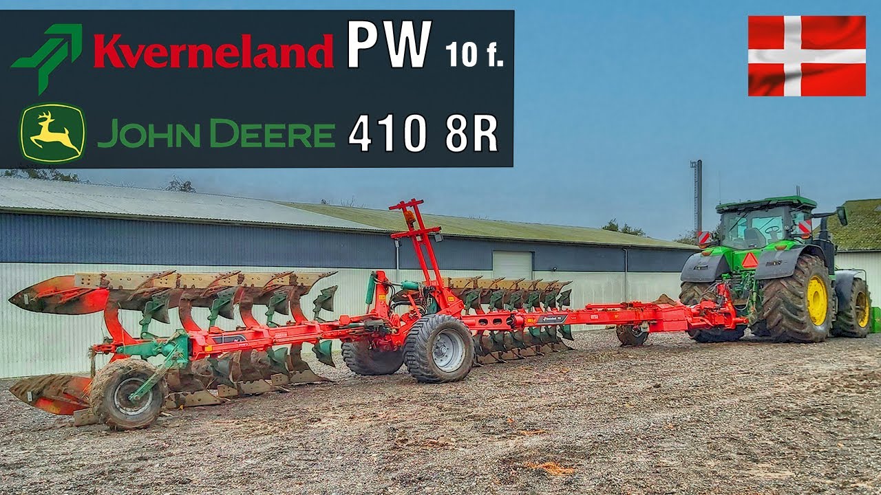 Kverneland PW Variomat John Deere 410 8R - YouTube