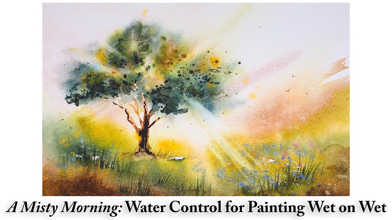 Spontaneous Watercolour Landscape | Water Control Techniques for ...